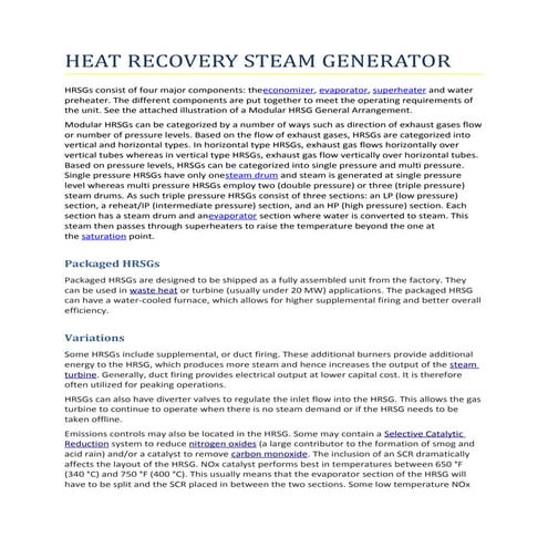 Heat recovery steam generator | DOC