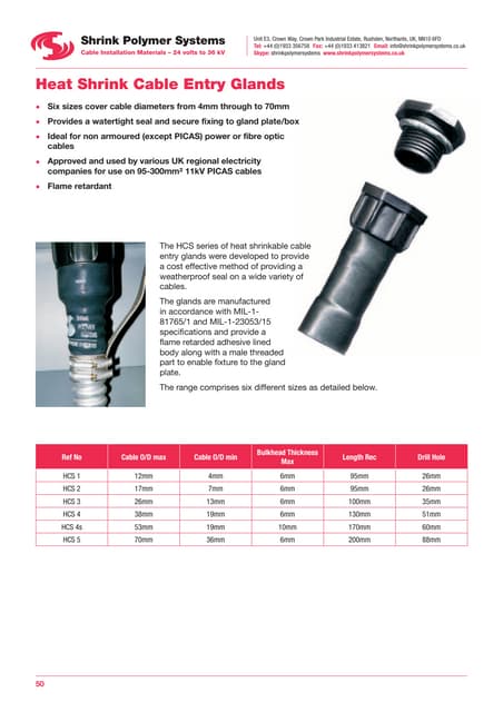 High Voltage Cable Glands - Prysmian BICON CW SWA Brass Glands 419CE