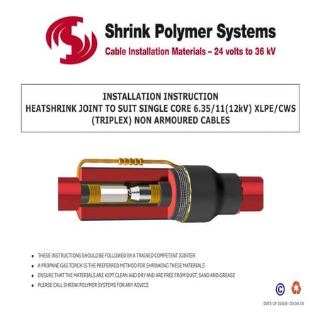 5. Heat Shrink Cable Joint (HV) - 11kV Triplex BS7870 Cables | PDF