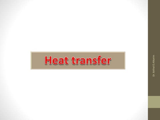 Introduction to heat transfer | PPT