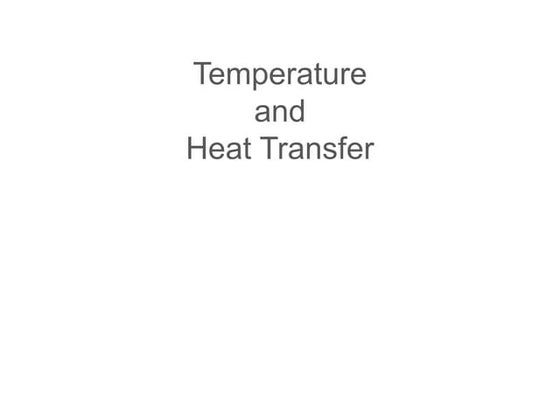 Heat Transfer, Conduction, Convection and Radiation | PPT