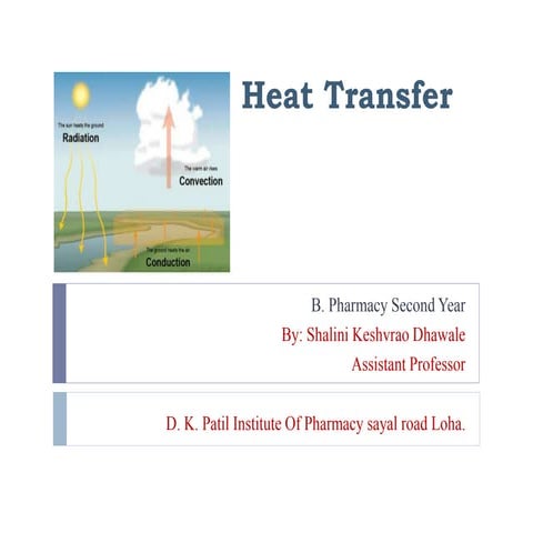 Heat transfer - conduction, convection, radiation -pharmaceutical ...