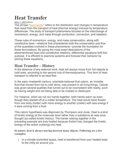 Presentation on heat and temperature | PPTX