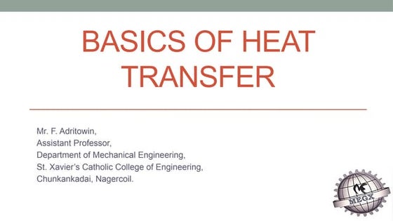 Heat and Mass Transfer- Intrduction to mode of conduction | PPTX