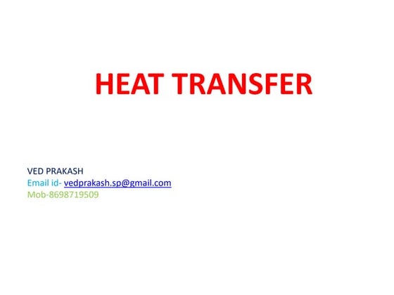 Heat and Mass Transfer Assignment | PDF