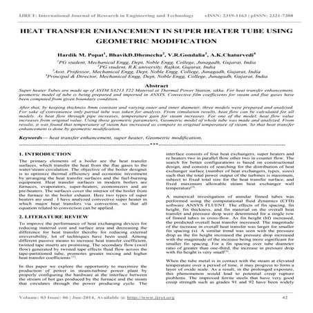 Natural Convection Heat Transfer Flow Visualization Of Perforated Fin…