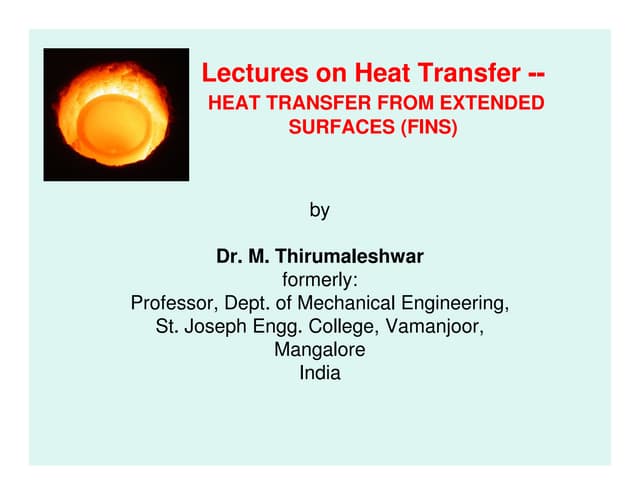 HEAT TRANSFER ANALYSIS OF RECTANGULAR FIN PPT | PPTX