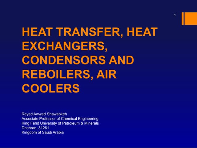 Presentation on Heat exchnager with HTRi | PDF