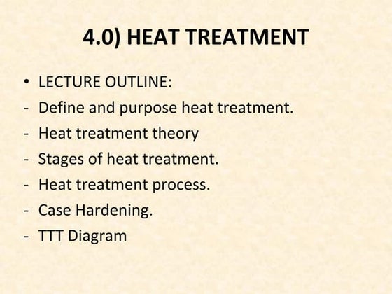 Heat Treatment Processes | PPT