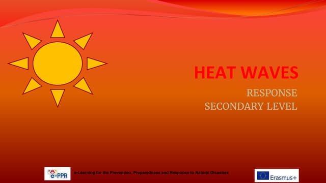 Heat waves and their management tam 2013-05 | PPTX
