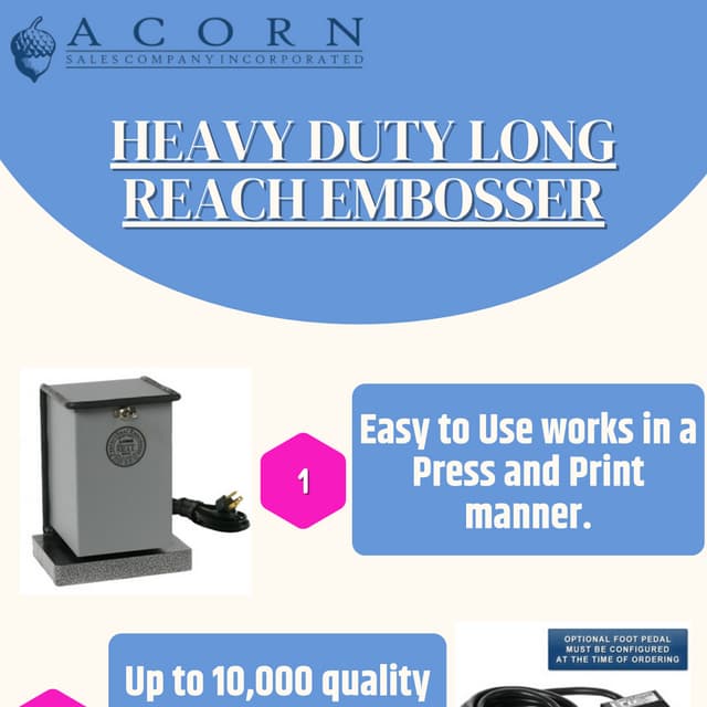 Product: custom heavy duty document embosser | PDF