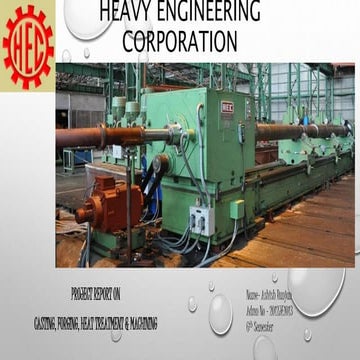 Heavy engineering corporation project report | PPTX