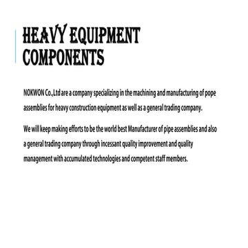 Heavy equipment components | PDF