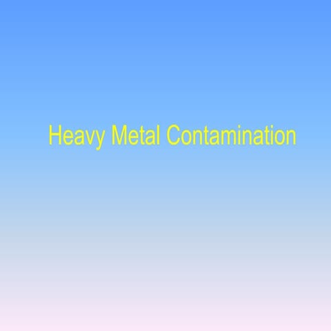 Heavy Metal Contamination.ppt