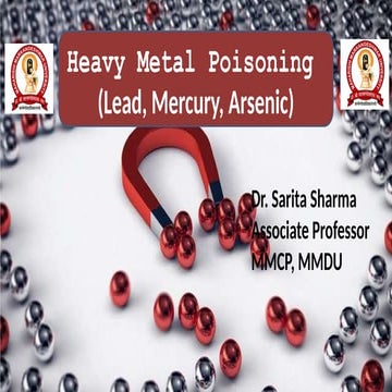 Heavy Metal Poisoning (Lead, Mercury, Arsenic)pptx | PPTX