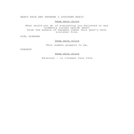 Heavy Rain And Thunder (Script) | PDF