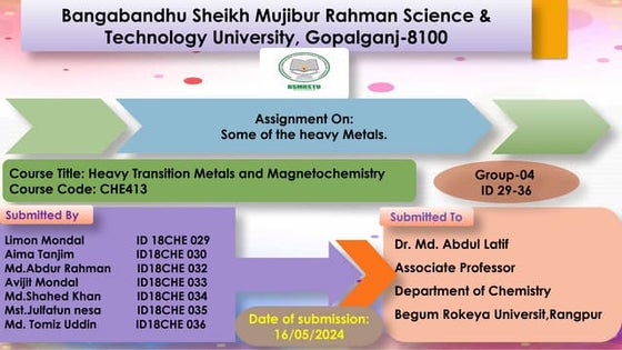 Common Elements and their Uses | PPTX | Chemistry | Science