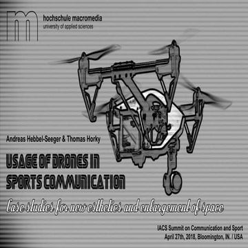Usage of drones in sports communication | PDF