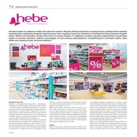Case study marki Hebe z Albumu Superbrands Polska 2016 | PDF | Style & Fashion
