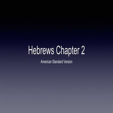 Hebrews 2 | PPT