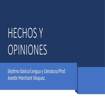 Hechos Y Opiniones | PPT
