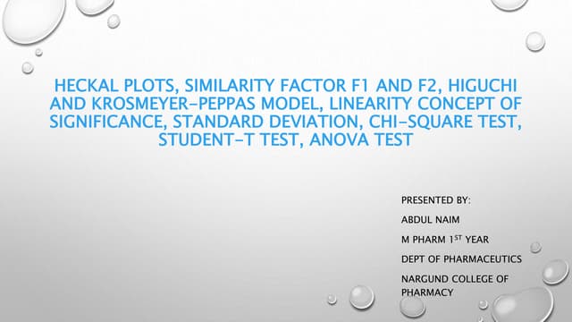 Similarity and difference factors of dissolution | PPTX