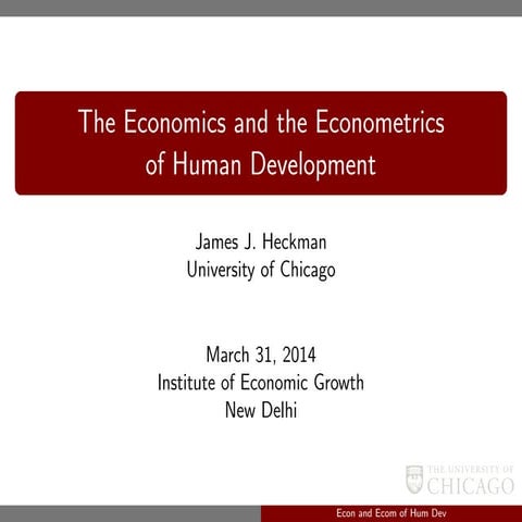 The Economics and Econometrics of Human Development | PDF