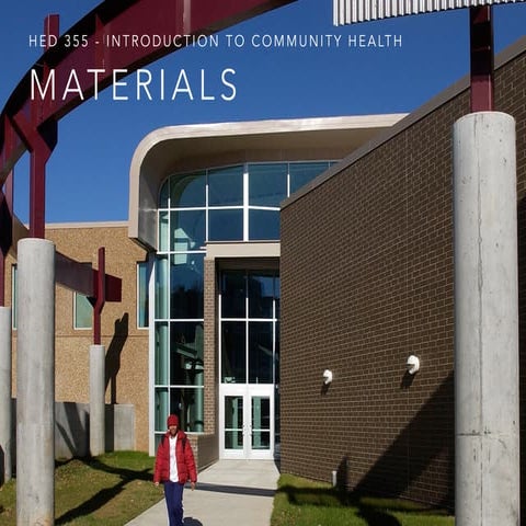 Introduction to Community Health - Materials | PPT