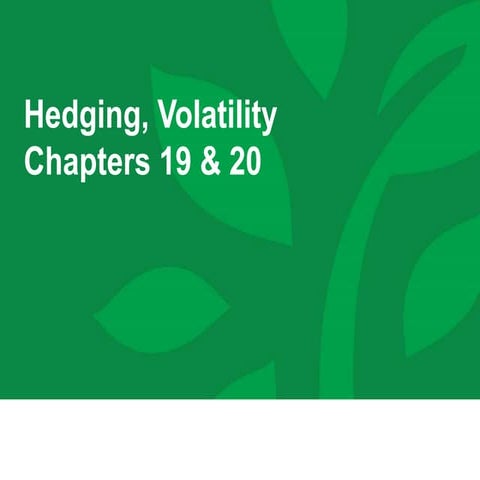 Derivatives - Delta Gamma Vega Theta Rho | PPTX