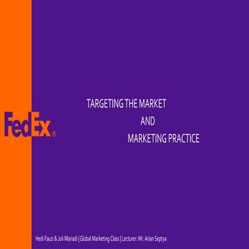 FedEx Indonesia Business Strategy and Marketing Analysis (mini research ...