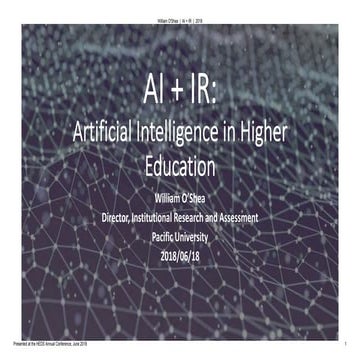 AI + IR: Artificial Intelligence and Institutional Research | PDF