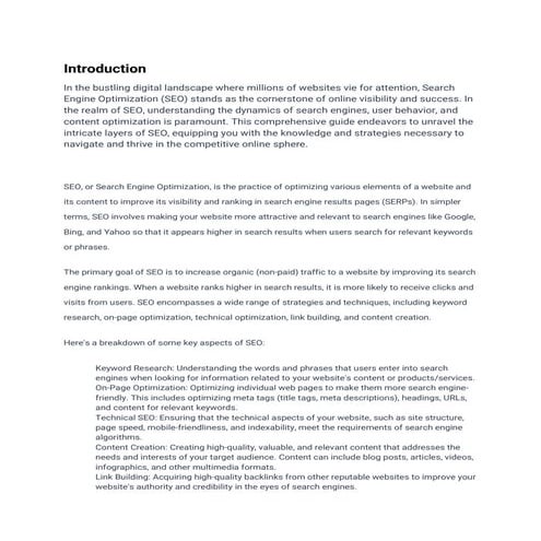 Basic Search Engine Optimization Information Pdf 