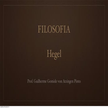 Filosofia Hegel | PDF