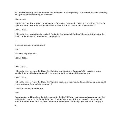 he IAASB recently revised its standards related to audit reporting- IS.docx