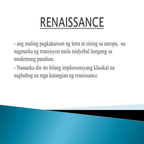 Sining sa Renaissance Period | PPTX