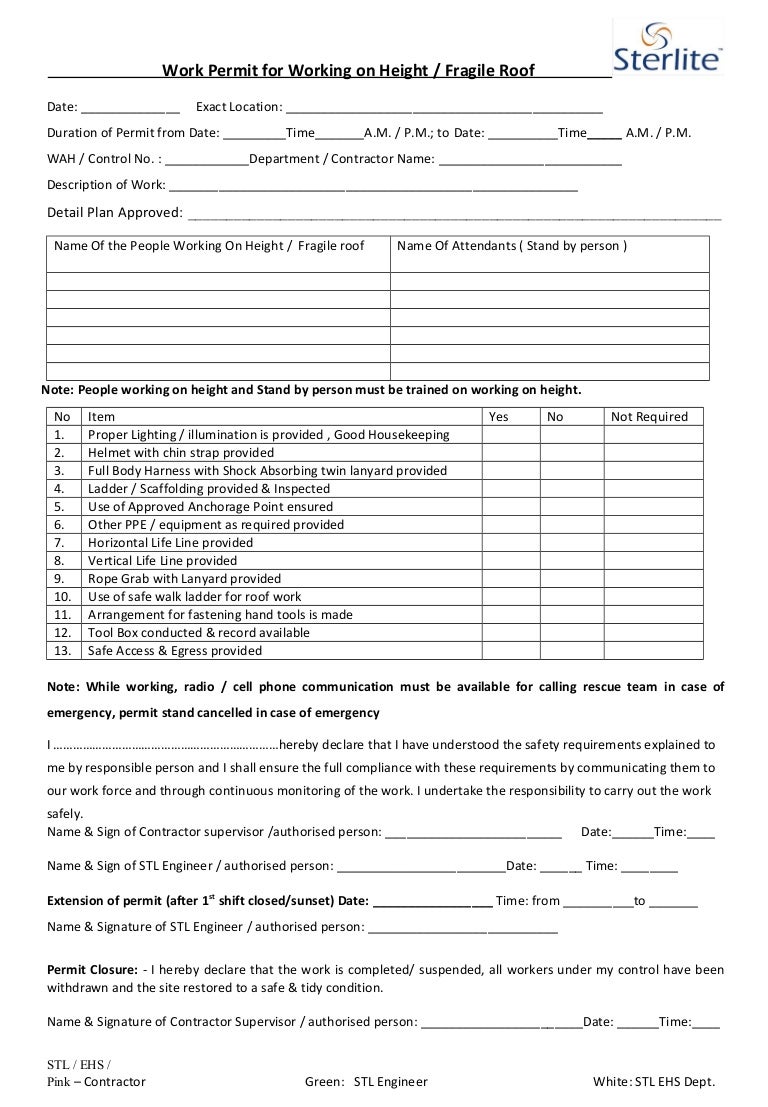 Height Work Permit height-work-permit