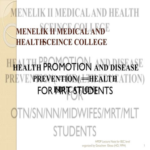 Introduction TO HEALTH EDUCATION AND HUMAN BEHAVIOR | PPT