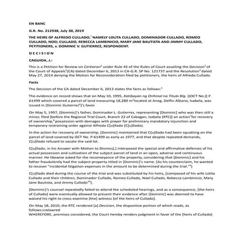 Heirs of Cullado vs. Gutierrez.pdf case | PDF