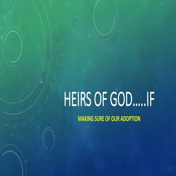 Heirs of god | PPTX