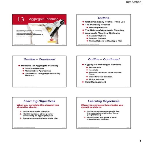 Heizer om10 ch13-aggregate planning | PDF