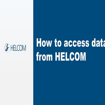 How to access HELCOM data | PPT