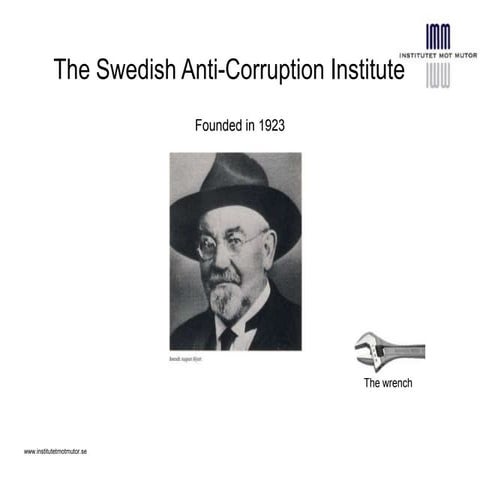 The Swedish Anti-Corruption Institute - Helena sundén | PPTX