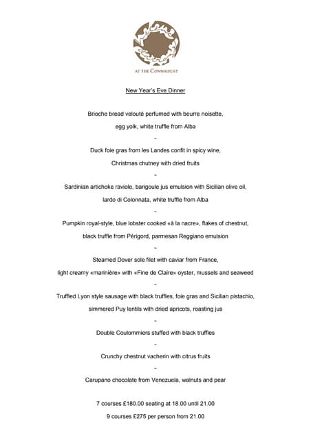 Sample Classic menu | PDF