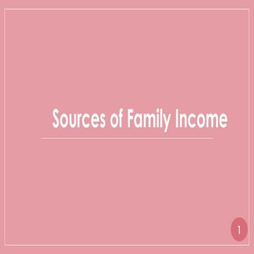 Sources of Family Income | PPTX