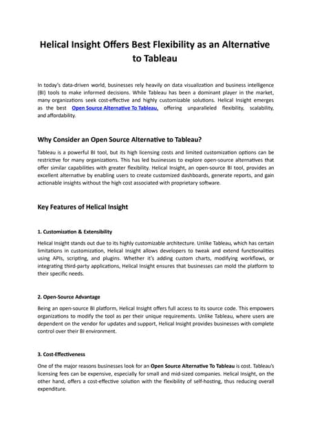 Getting Started With Helical Insight An Open Source Alternative To