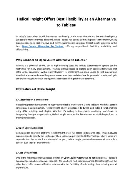Helical Insight The Best Open Source BI Tool for Alternative to Tableau ...