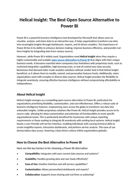 Looking for a Tableau Replacement Try Helical Insight.pptx