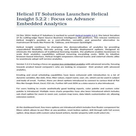 Helical IT Solutions Launches Helical Insight 5.2.2.docx