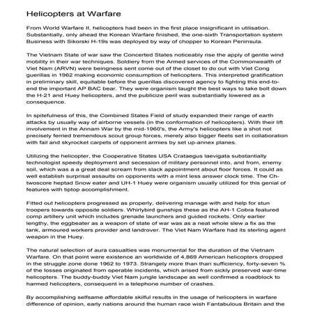 Helicopters at Warfare | PDF