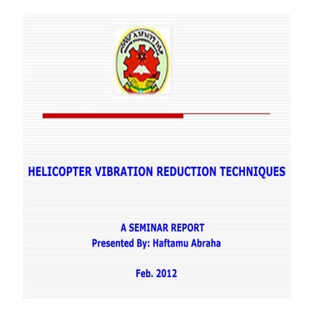 Helicopter vibration reduction techniques | PDF